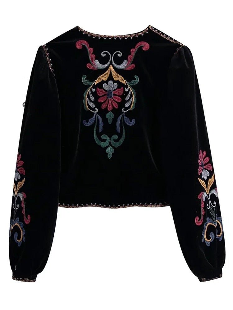 Capucine Short Floral Jacket With Elegant Pattern – TrendAura