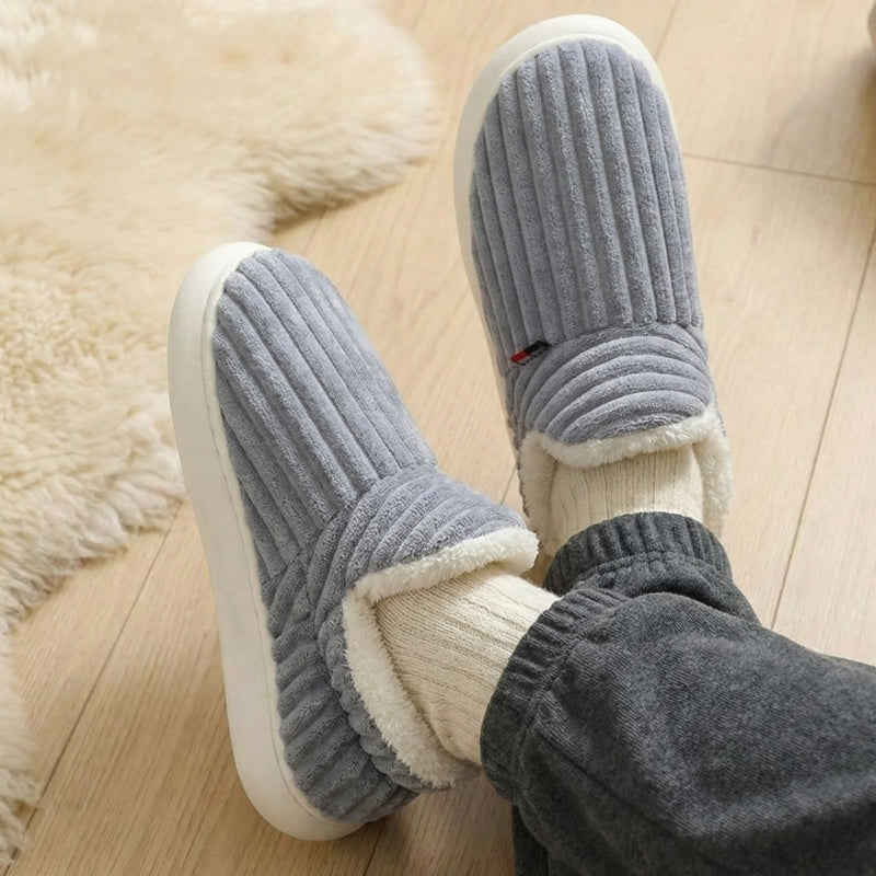 Couples Corduroy Slipper Boots Fleece Lined – TrendAura
