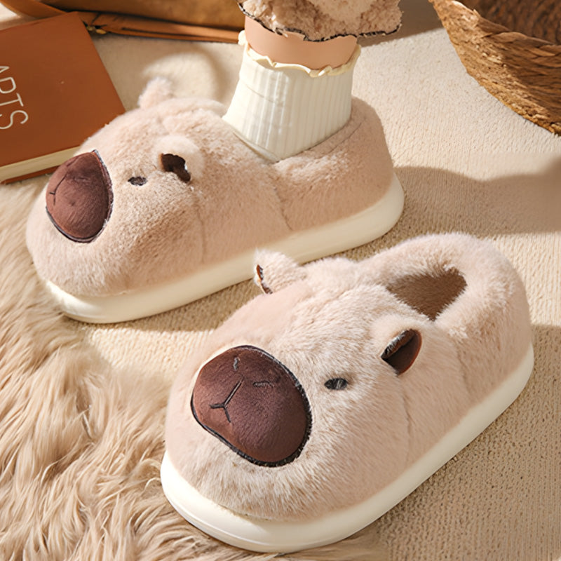 Cute Capybara Slippers for Women – Warm Fluffy Memory Foam Comfort ...
