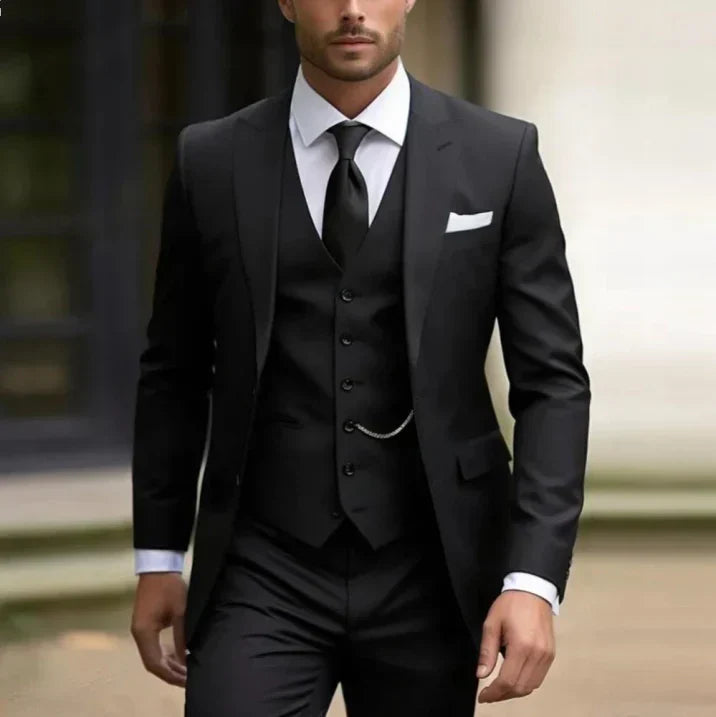 Men's 3 Piece Wedding Guest Suit Classic Fit – TrendAura