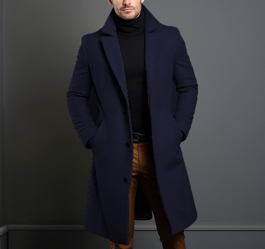 Men's Wool Coat with a Straight Cut – TrendAura-co-uk